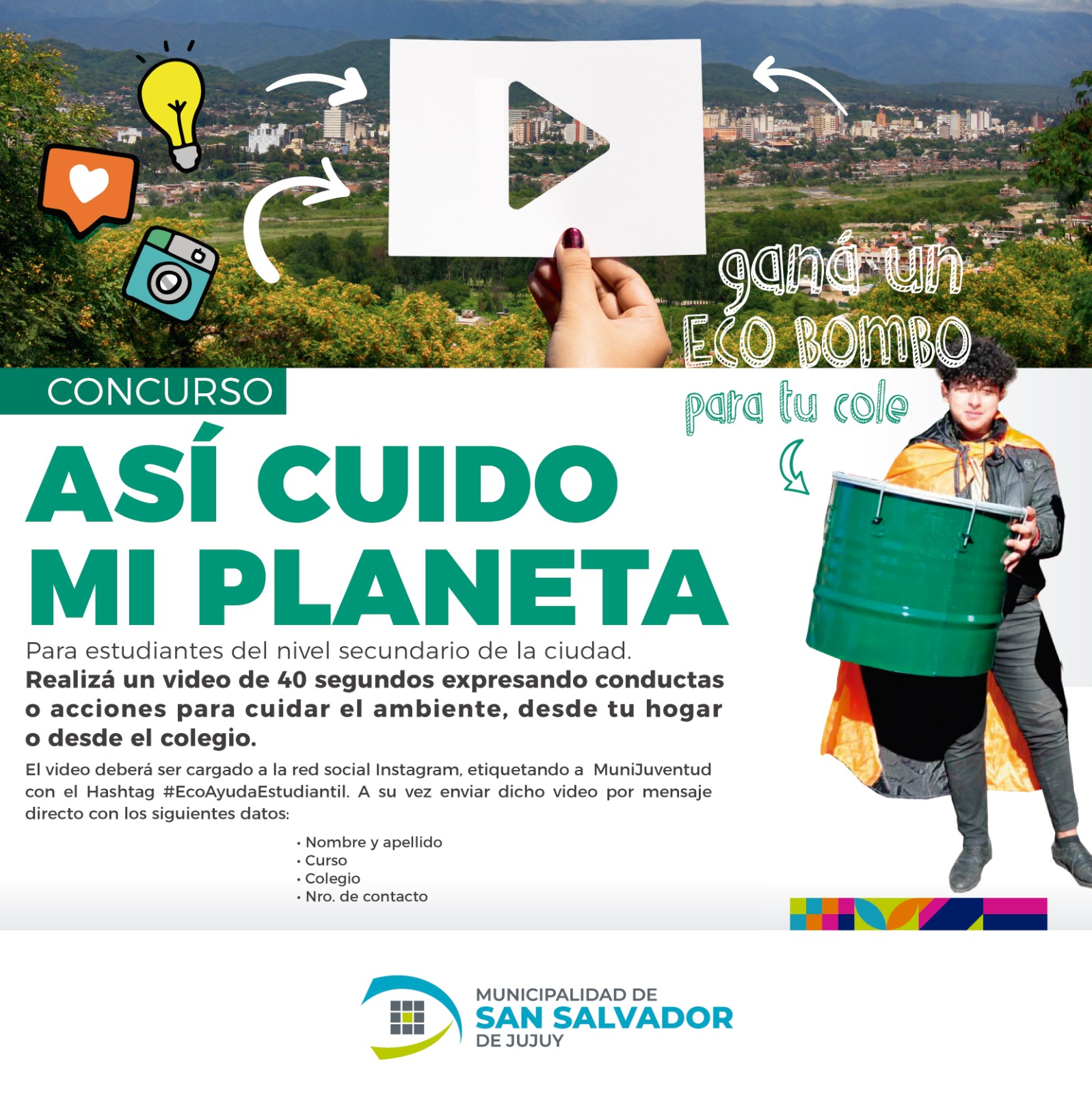 Extienden plazo para la presentación de videos en el concurso “Así cuido mi planeta”